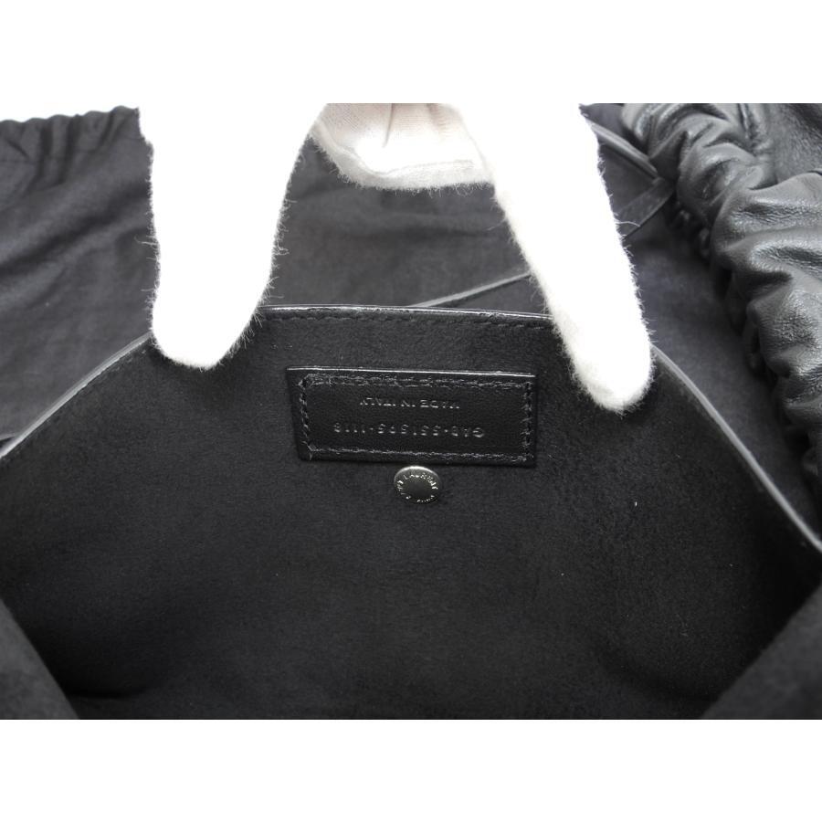 Saint Laurent Tote Bag Teddy YSL Black with Drawstring Inner Shoulder ...