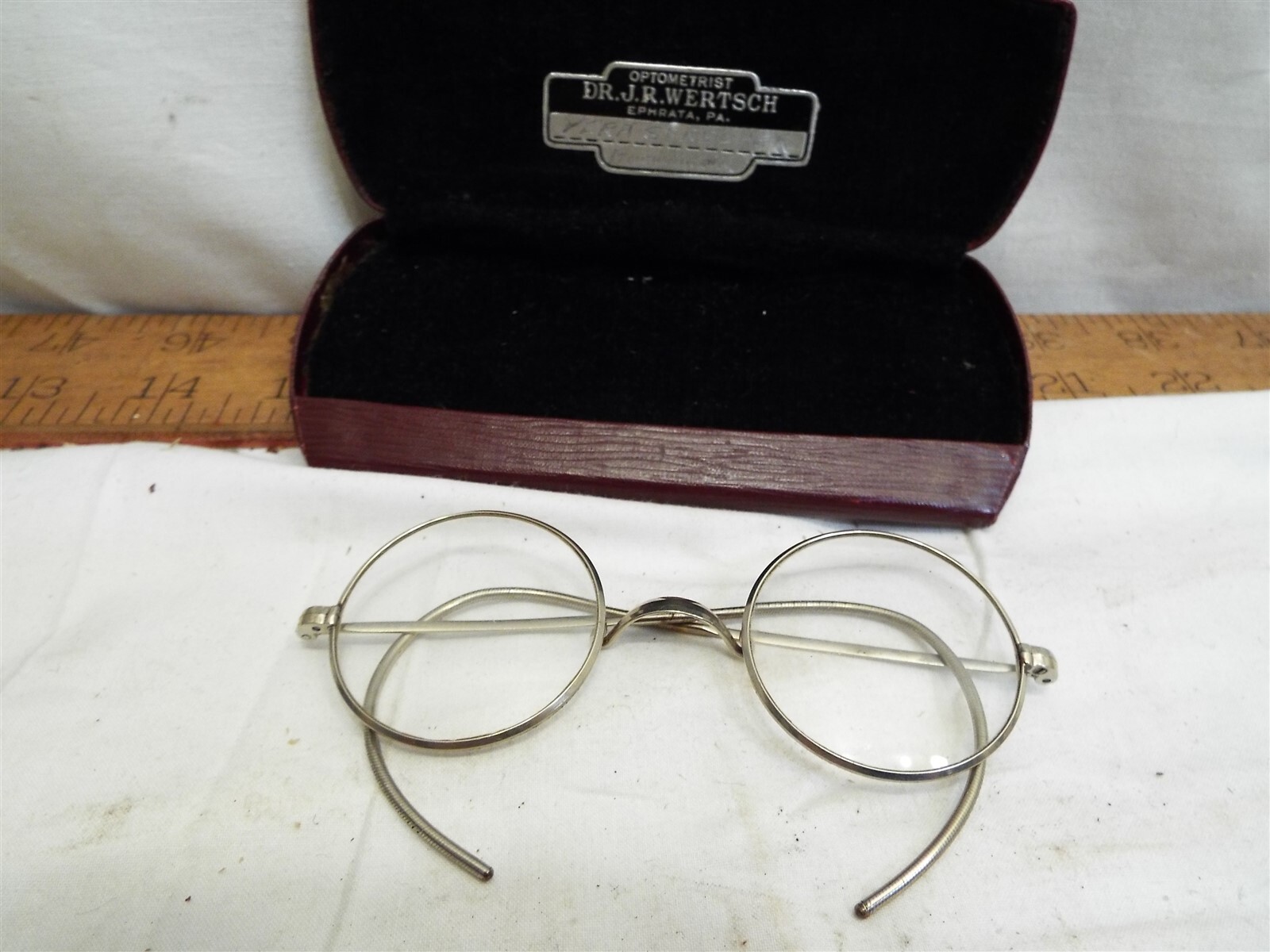 Old Circular Spectacles Silver Tone Round John Lennon Eye Glasses Ben ...