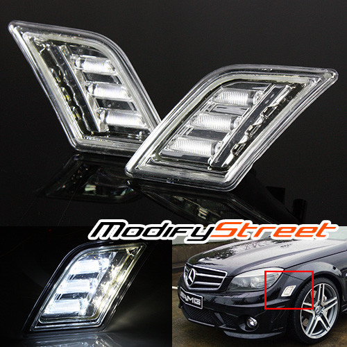 FOR 05-07 MERCEDES BENZ R230 SL65 AMG CLEAR LED SIDE MARKER LIGHTS ...