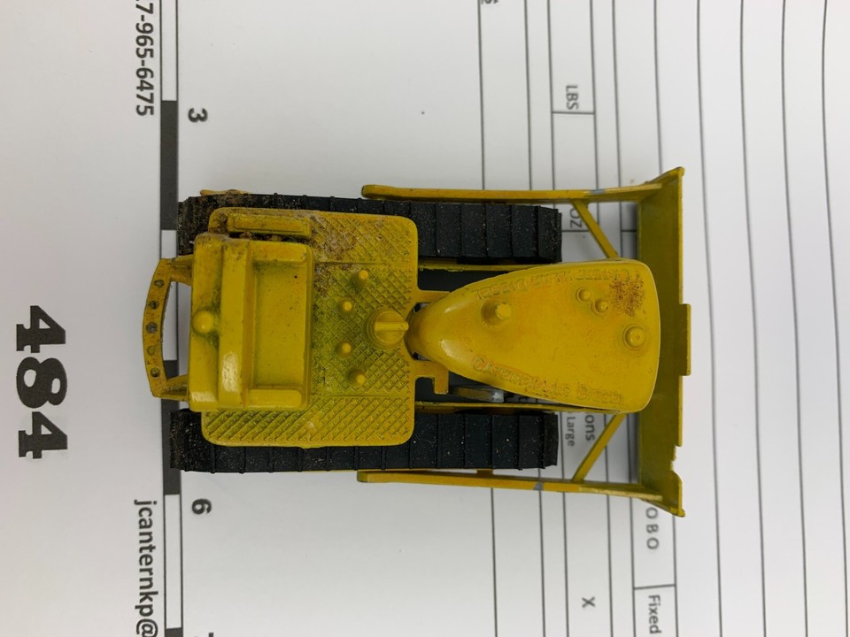 484 Vintage/Antique Yellow Dozer Working Lever Raises Blade O Scale 1: ...