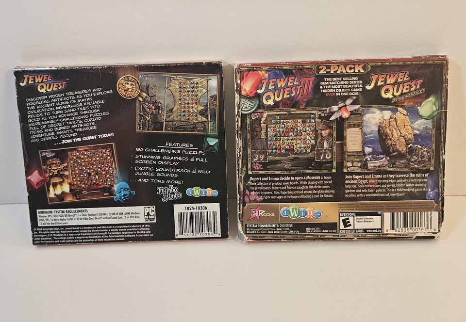Jewel Quest + Jewel Quest III + Jewel Quest Mysteries PC CD-Rom Games ...