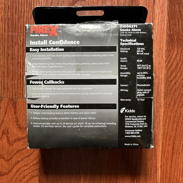 Kidde P12040 Hardwire With Battery Backup Photoelectric Smoke Alarm for ...