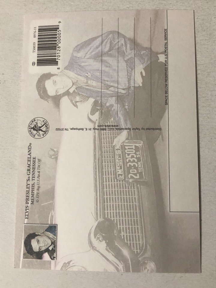 Elvis Presley Postcard Elvis Pink Caddy Cadillac Pink Border | eBay