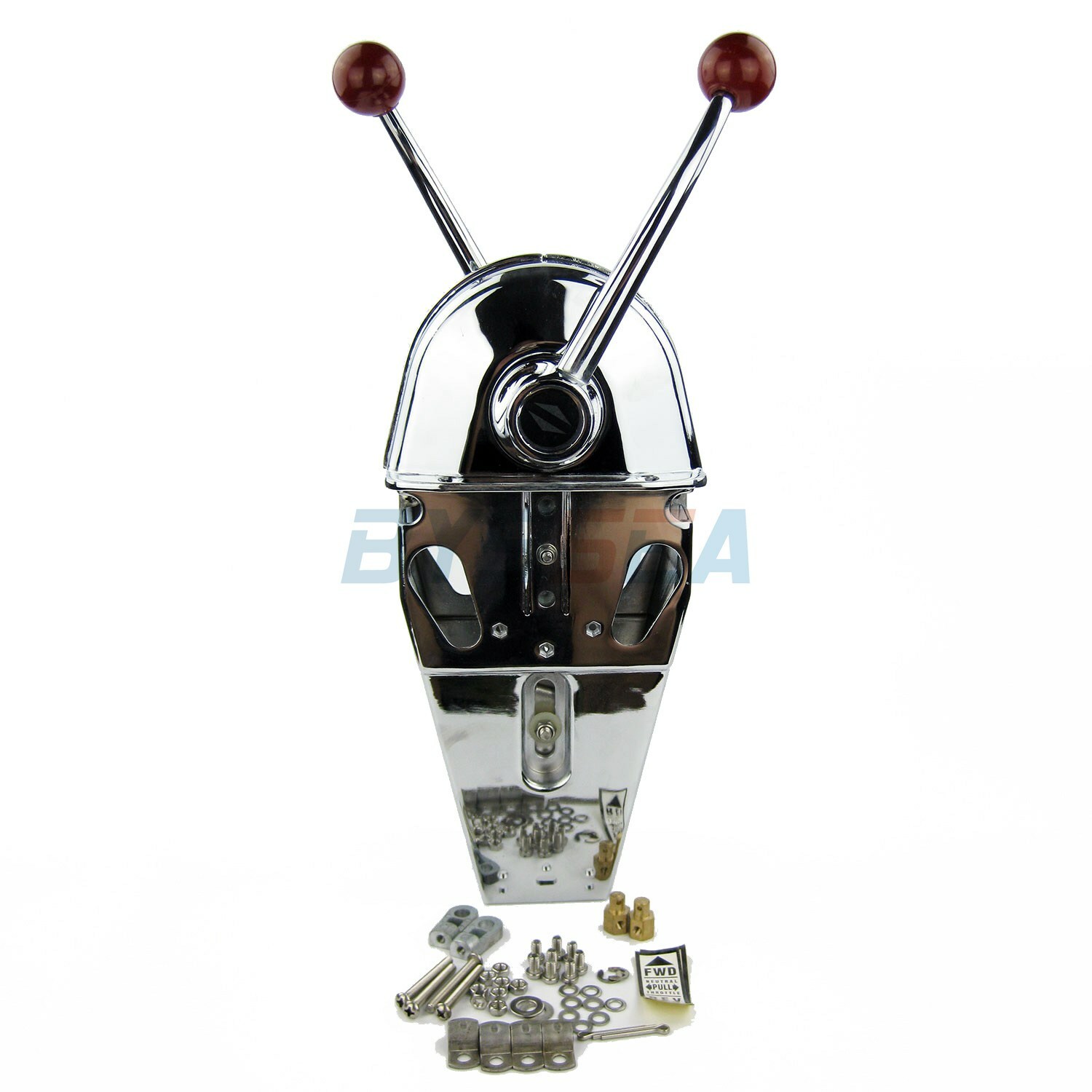 Boat Dual Control Lever Top Mount Marine Engine Throttle Motor Handle ...