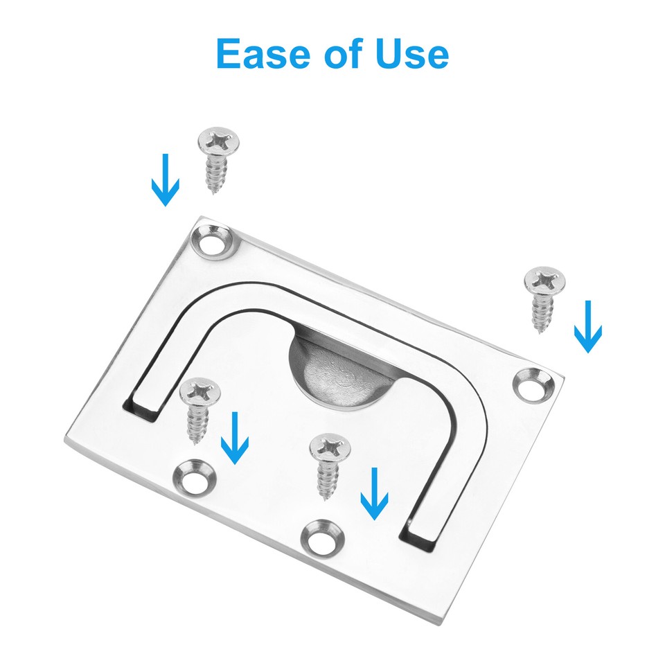 316 Stainless Steel Hatch Pull Flush Lift Boat Deck Ring Hatch Handle w ...
