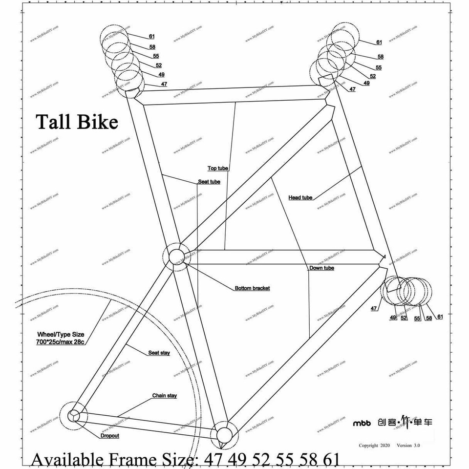 Custom Bamboo Bicycle Frame Build Kit | eBay