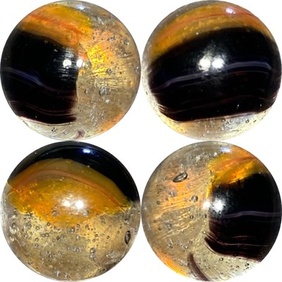 MINT 19/32" CE BOGARD "HALLOWEEN" MARBLE, bubbly base glass. | eBay