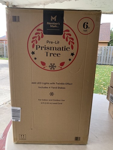 Member's Mark 6 ft Pre-Lighted Prismatic Tree - 67-154 for sale online ...