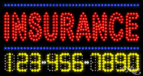 NEW “INSURANCE" 32x17 w/PHONE NUMBER SOLID/ANIMATED LED SIGN CUSTOM ...