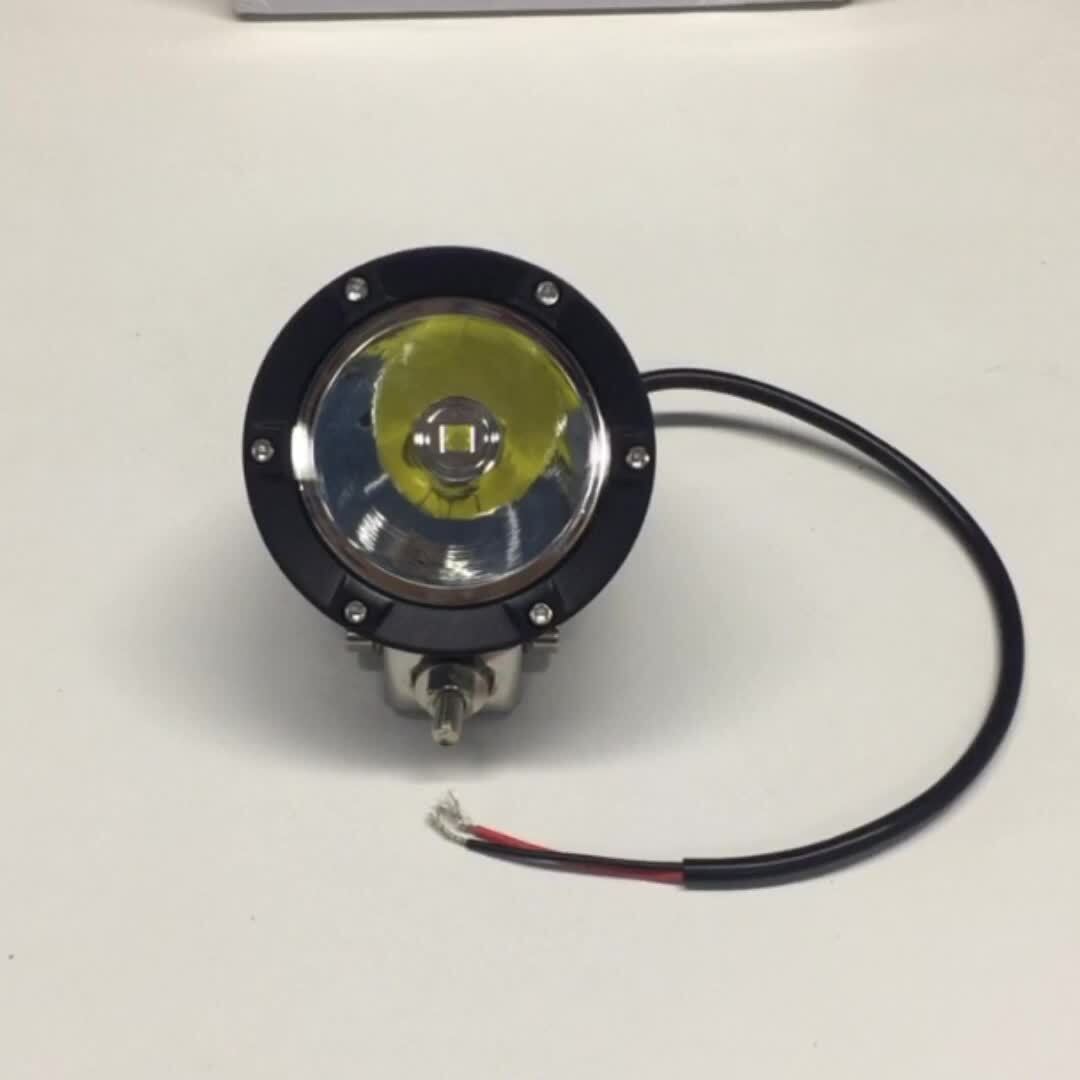 Pair 4"inch Round LED Fog White Light Spot Bumper Driving Pods Bar ...