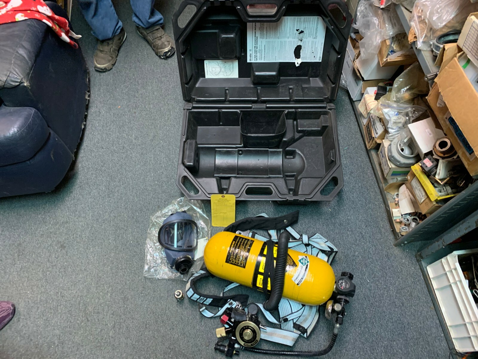 MSA Ultralite II Air Mask Pressure Demand oxygen system Complete with ...