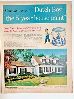 1958 Dutch Boy Paint Print Ad Home Herman Boozer 350 Peachtree Battle ...