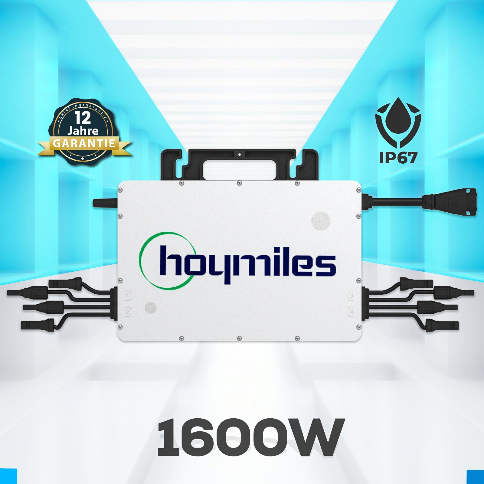 Mikrowechselrichter Hoymiles HMS-1600-4T mit HMS Feldstecker für ...