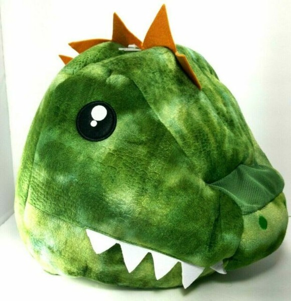 Halloween Plush Animal Head Mask Dinosaur Costume Soft Large Green 8 ...
