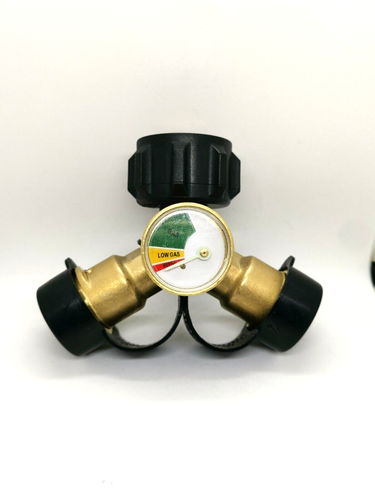 DUAL LCC27 LPG CYLINDER OUTLET DOUBLE ADAPTER - Y CONFIGURATION | eBay ...