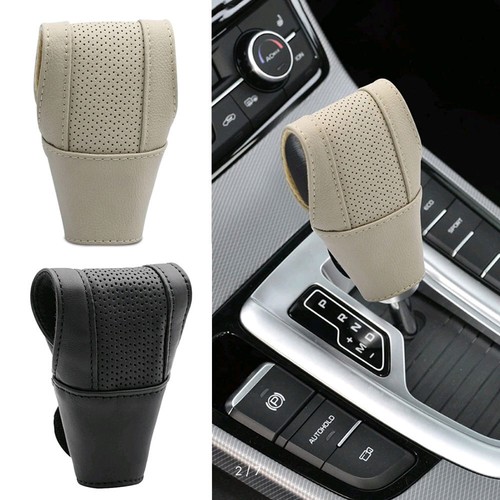 Car Gear Shift Cover Leather Shift Lever Cover Shifter Knob Protector ...