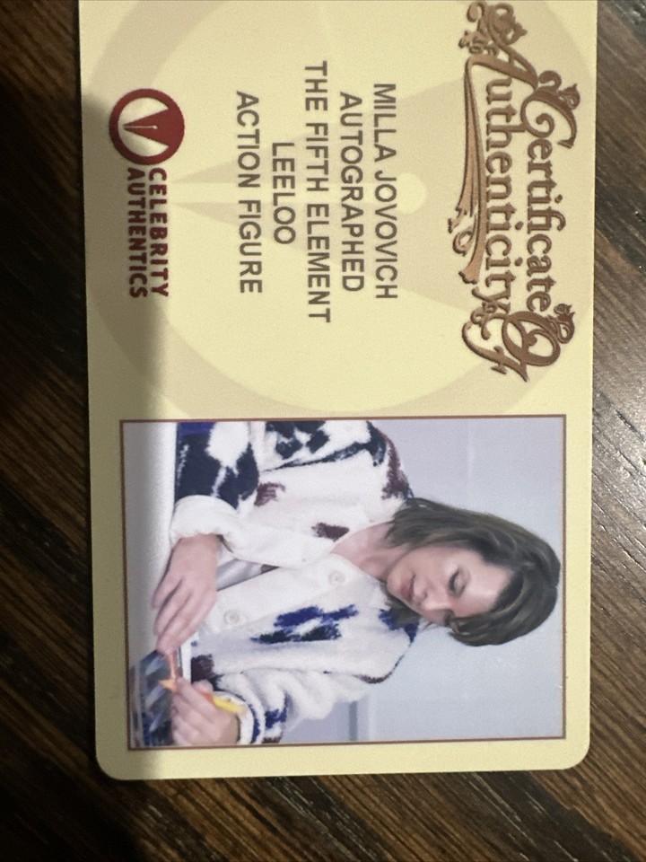 Milla Jovovich Signed Autographed “The Fifth Element” Action Figure ...