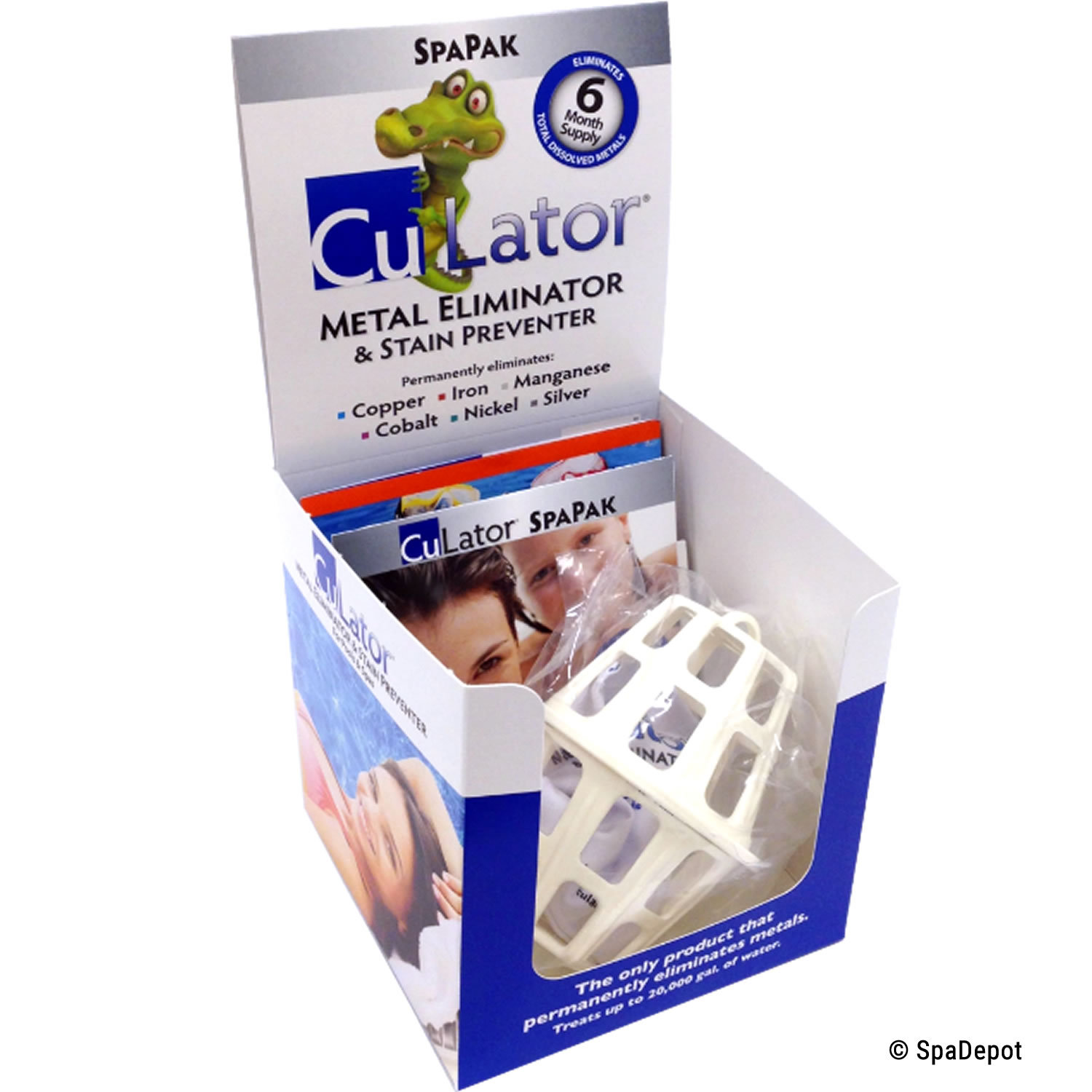 CuLator Spa-Pak 6-Month Hot Tub Metal Eliminator & Stain Preventer w ...