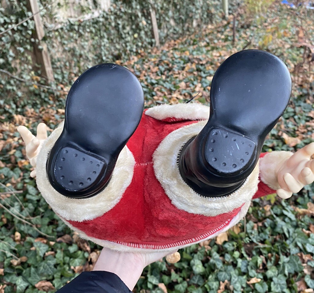 Vtg 50s My Toy Santa Claus Plush Rubber Face Hand Boot Christmas ...