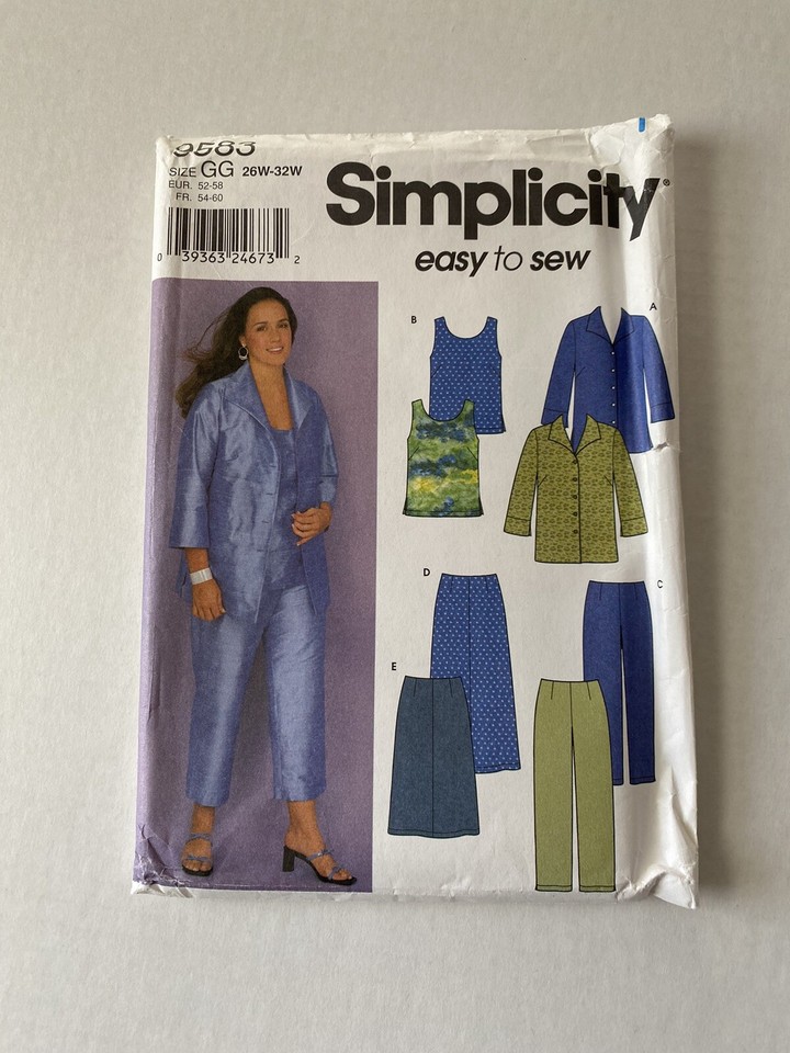 Simplicity 9583 Womens Plus Tops Pants Skirt Sewing Pattern Uncut Size ...