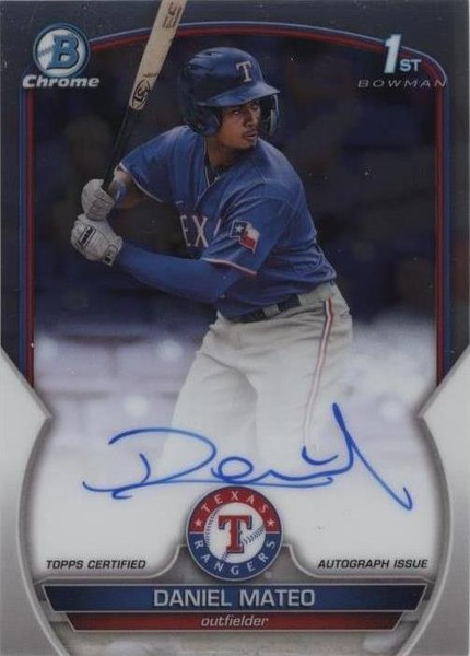 2023 Bowman Chrome - Prospect Autographs #CPA-DMO Daniel Mateo (AU, RC ...