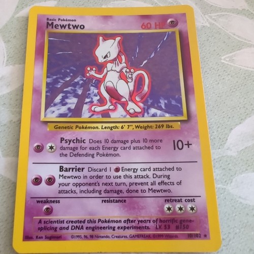 Pokemon TCG WOTC 1999 Base Set: Mewtwo 10/102 Holo Card | eBay