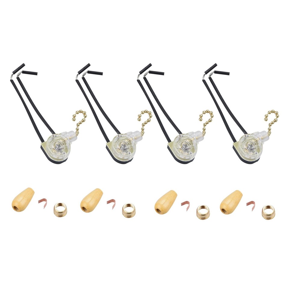 4Pack 125V/250V 5cm/1.9" Ceiling Fan Light Wall Light Chain Type Pull ...