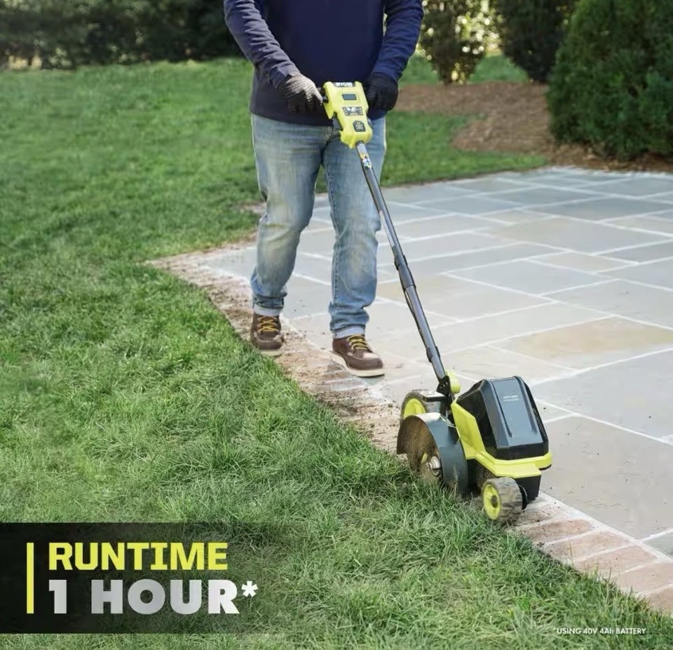 RYOBI 40V HP Brushless 9" Cordless Edger Kit with Battery (RY40760) NEW ...
