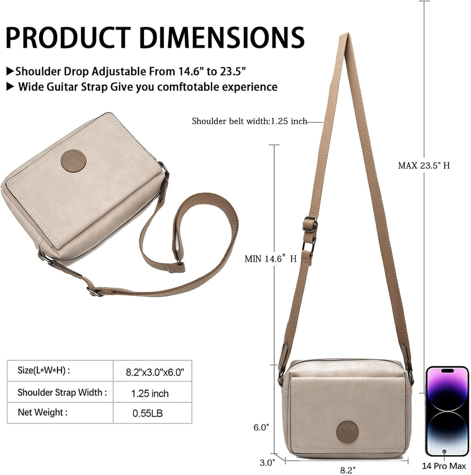 Small Crossbody Purse for Women, Vegan Leather Cross Body Bag and ...
