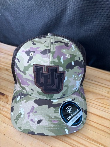 Utah Utes Hat Cap Snap Back Camo Trucker Hunting Green Mesh Adjustable ...