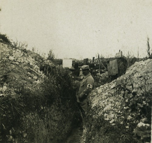 France First World War Marne mailbox in a trench Old Stereo Photo 1918 ...