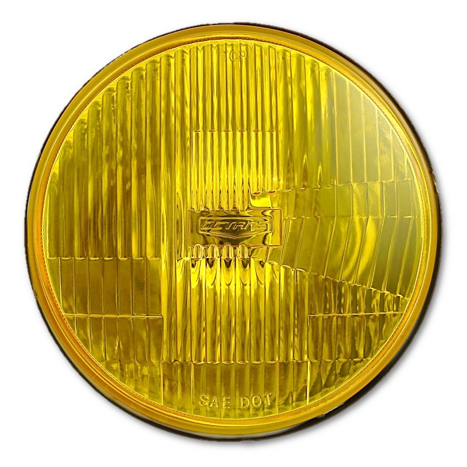 7" H6024/6014 Yellow Amber Stock Glass Headlight H4 Clear Halogen Fog ...