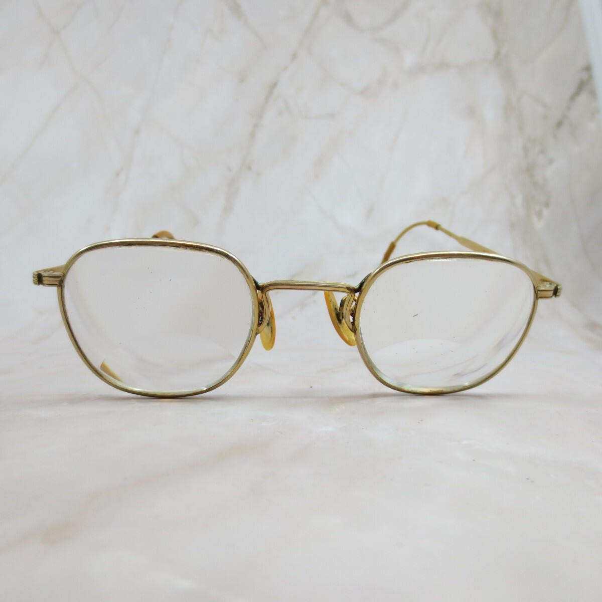 Vintage AO American Optical 1/10-12K Eyeglasses Frame Men's Gold Full ...