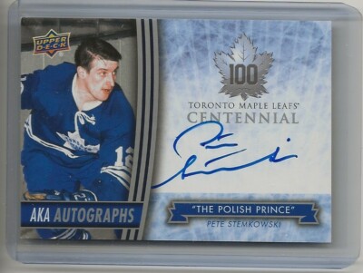 2017-18 Toronto Maple Leafs Centennial AKA Autographs #AKAPS Pete ...