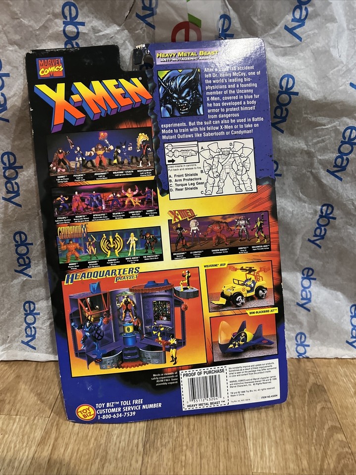 Heavy Metal Beast Mutant Armor Series X-Men Marvel Comics Toy Biz 1996 ...