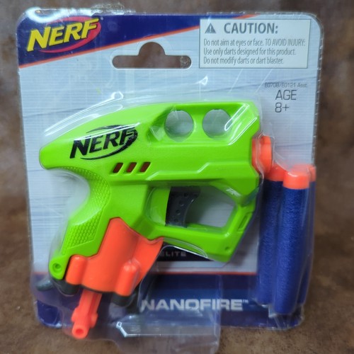 Nerf N-Strike Nano Fire Blaster Green w/ 3X Elite Darts Hasbro ...