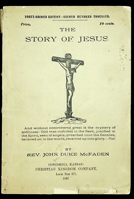 The Story of Jesus John Duke McFaden 1907 | eBay