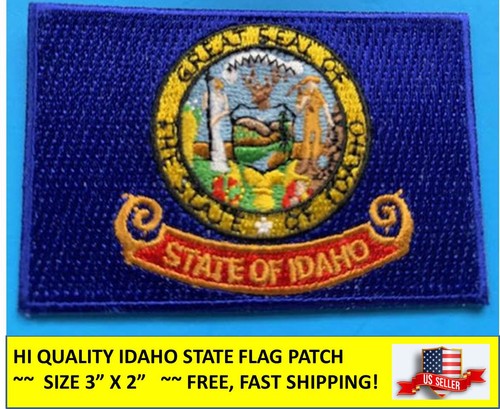 IDAHO STATE FLAG EMBROIDERED PATCH IRON-ON OR SEW-ON HI-QLTY APPLIQUE ...
