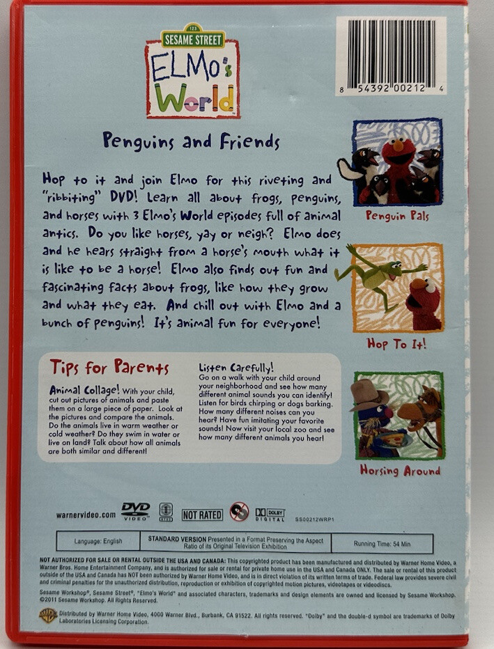 Sesame Street Elmo’s World Penguins And Friends DVD Standard NR 54 Mins ...