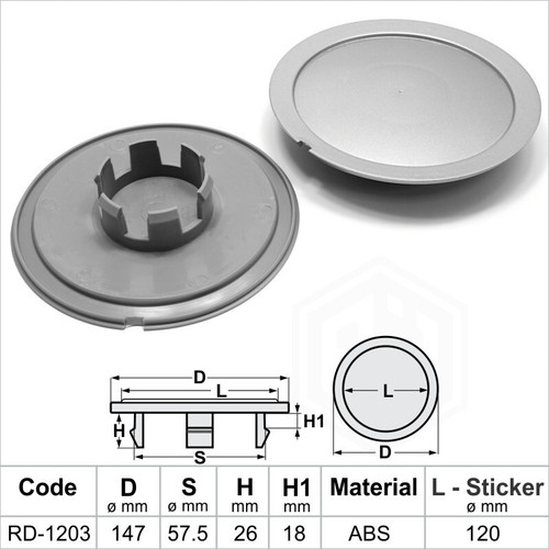 4x 147 x 57.5 mm Alloy wheel hub center caps universal rim no logo | eBay