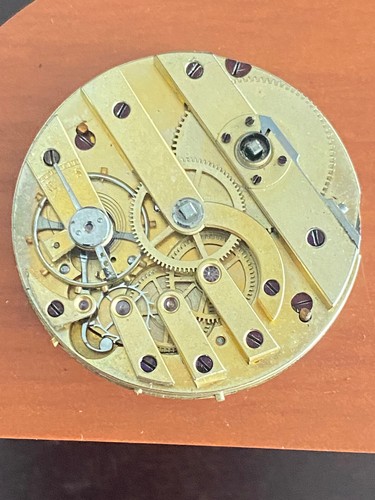 VINTAGE 38.4MM SWISS POCKET WATCH MOVEMENT, RUNNING GOOD, KEY WIND /KEY ...