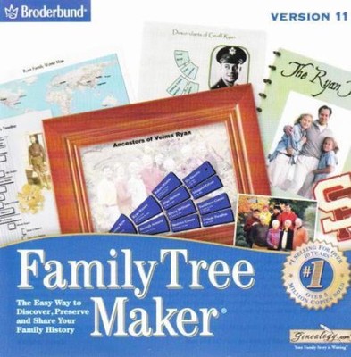 Family Tree Maker 11 PC CD research data maps photos genealogy create ...