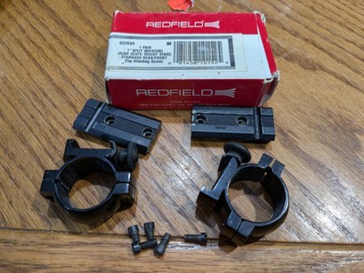 NIB REDFIELD 522635 SCOPE MOUNTS 1" SPLIT MEDIUM RINGS JR SR GLOSS ...