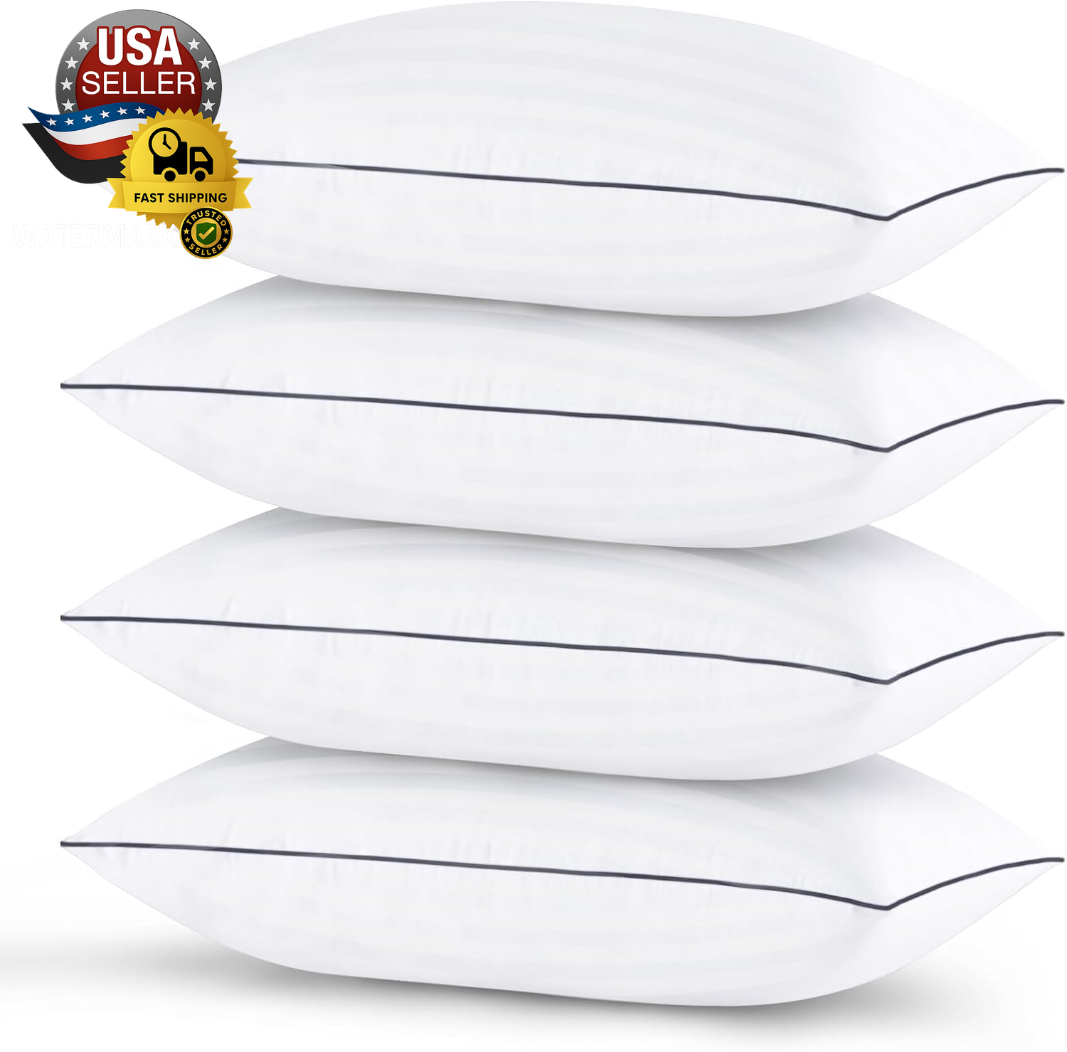 Pillows Standard Size Set of 4 - Bed Pillows for Sleeping 4 Pack ...