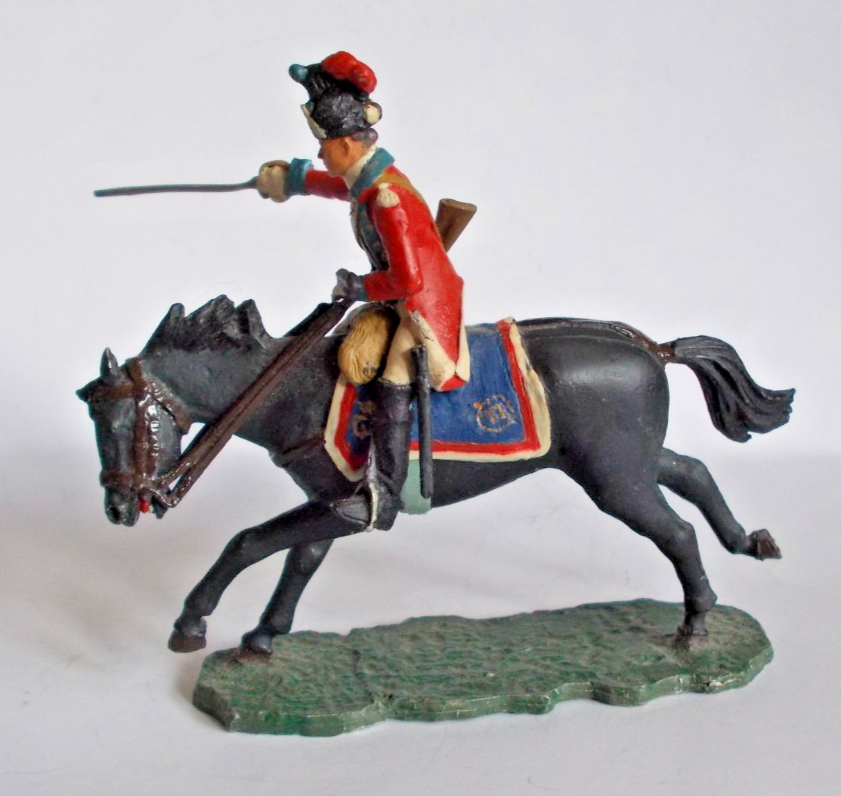 BRITISH REDCOAT DRAGOON CHARGING - AMERICAN WAR OF INDEPENDENCE - ATS ...