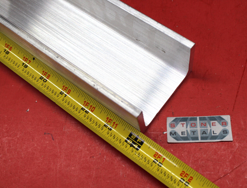 3" x 1.75" x .26" Wall 6061 T6 ALUMINUM ASSOCIATION CHANNEL 24" long ...