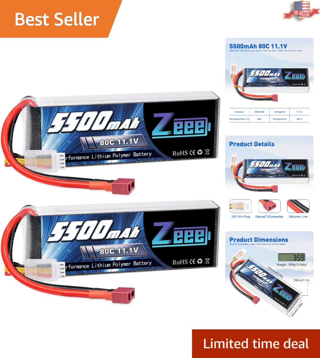 High Performance Powerful Lipo Battery - RC Airplane Helicopter Car ...