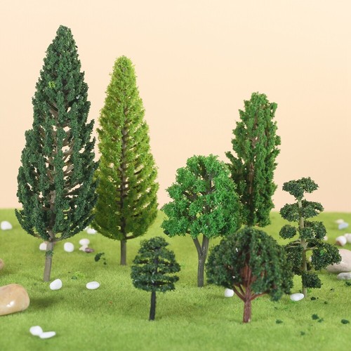 60Pcs Mixed Miniature Garden Model Tree for Train Scenery Landscape ...