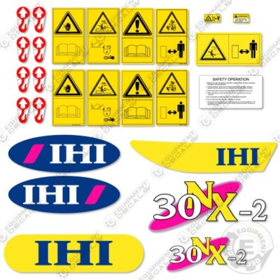 Fits IHI 30NX-2 Decal Kit Mini Excavator - 7 YEAR OUTDOOR 3M VINYL! | eBay