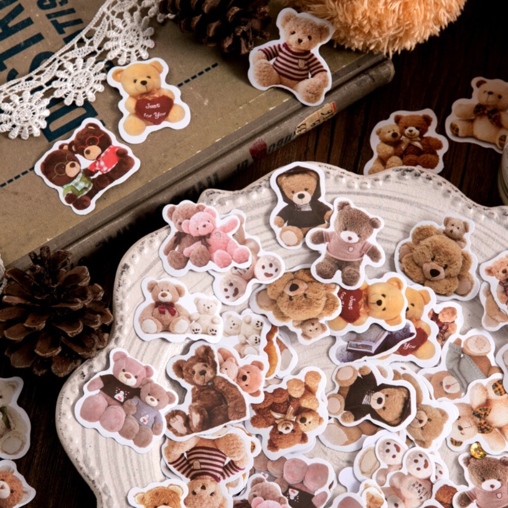 PVC Bear Stickers Multicolored Teddy Bear Stickers Stickers for DIY | eBay